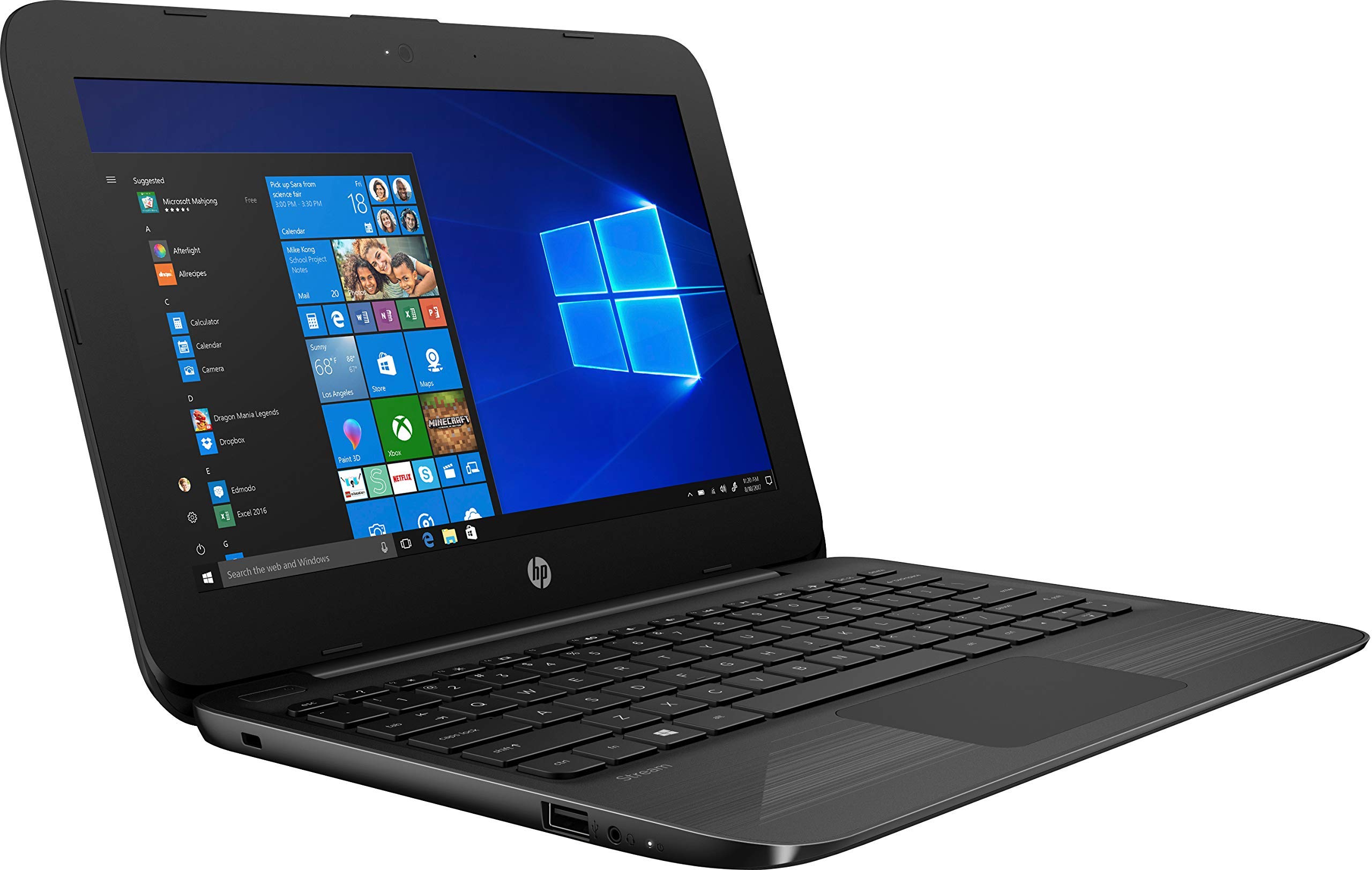 HP Stream 11-ah117wm 11.6-inch Laptop Celeron N4000 4GB 32GB eMMC Windows 10 S (Renewed)