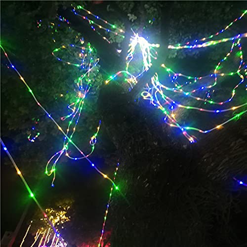 HJHSH Outdoor Solar String Lights, Decorative Lighting Warm White with 8 Modes Festival Lighting Waterproof Multi-Coloured for Patio Home Garden Christmas Parties (Length : 22m, Light : Warm Light)
