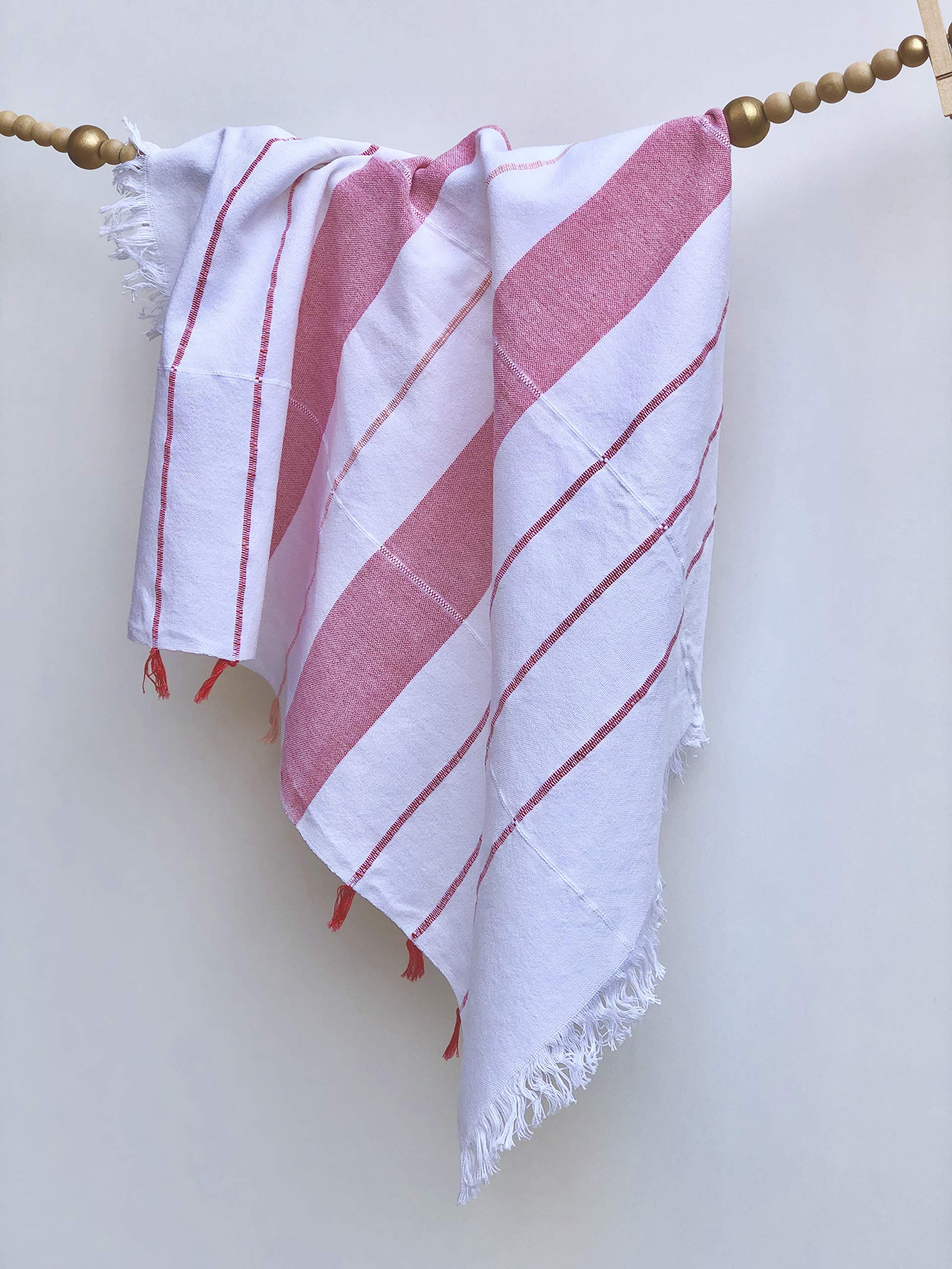 GuaTela Hand/Dish Towel - Coral Dawn