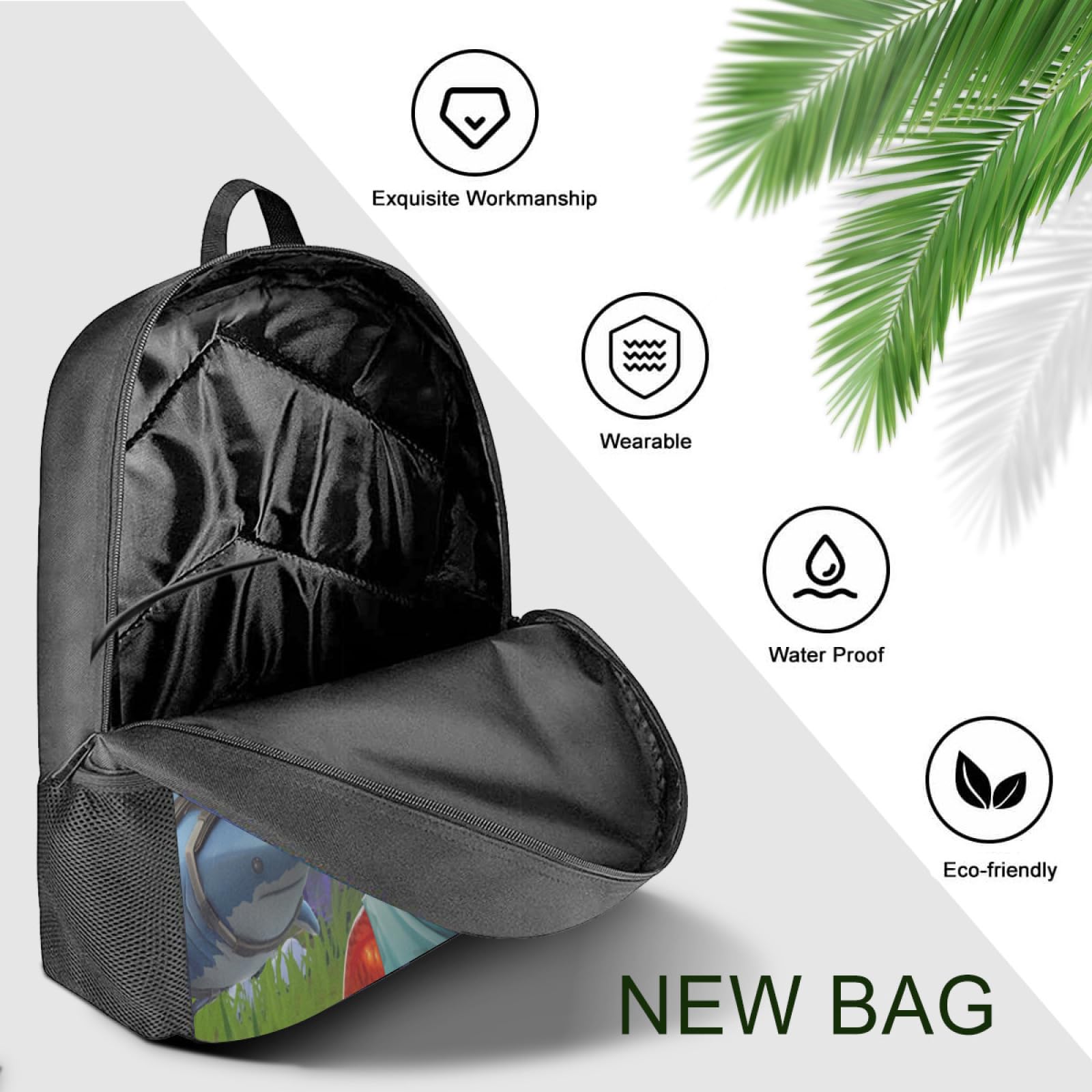 HQEWNLI 3 Pcs Backpack Lightweight School Backpacks Laptop Daypack with Lunch Bag Pencil Bag for Boys Girl Gifts Style1
