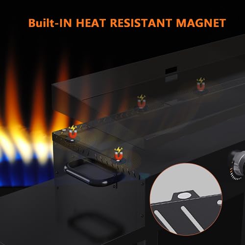 Upgraded Wind Guard for Blackstone 36 Inch Griddle, Magnetic Stainless Steel Wind Screens Protect Flame & Hold Heat, Compatible with Rear Grease Cup Hood and Side Shelf, Gas Saving, Grilling Gifts