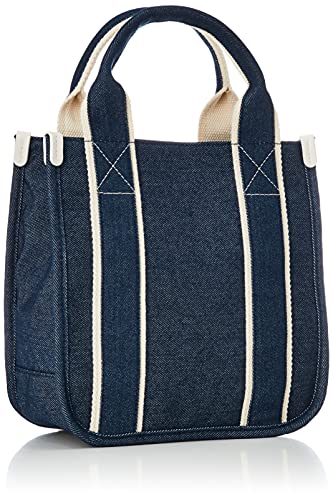 Kangol Tote Bag, Thick Cotton Canvas, 2-Way, Shoulder Bag, Square Type, M, Navy (Dim)