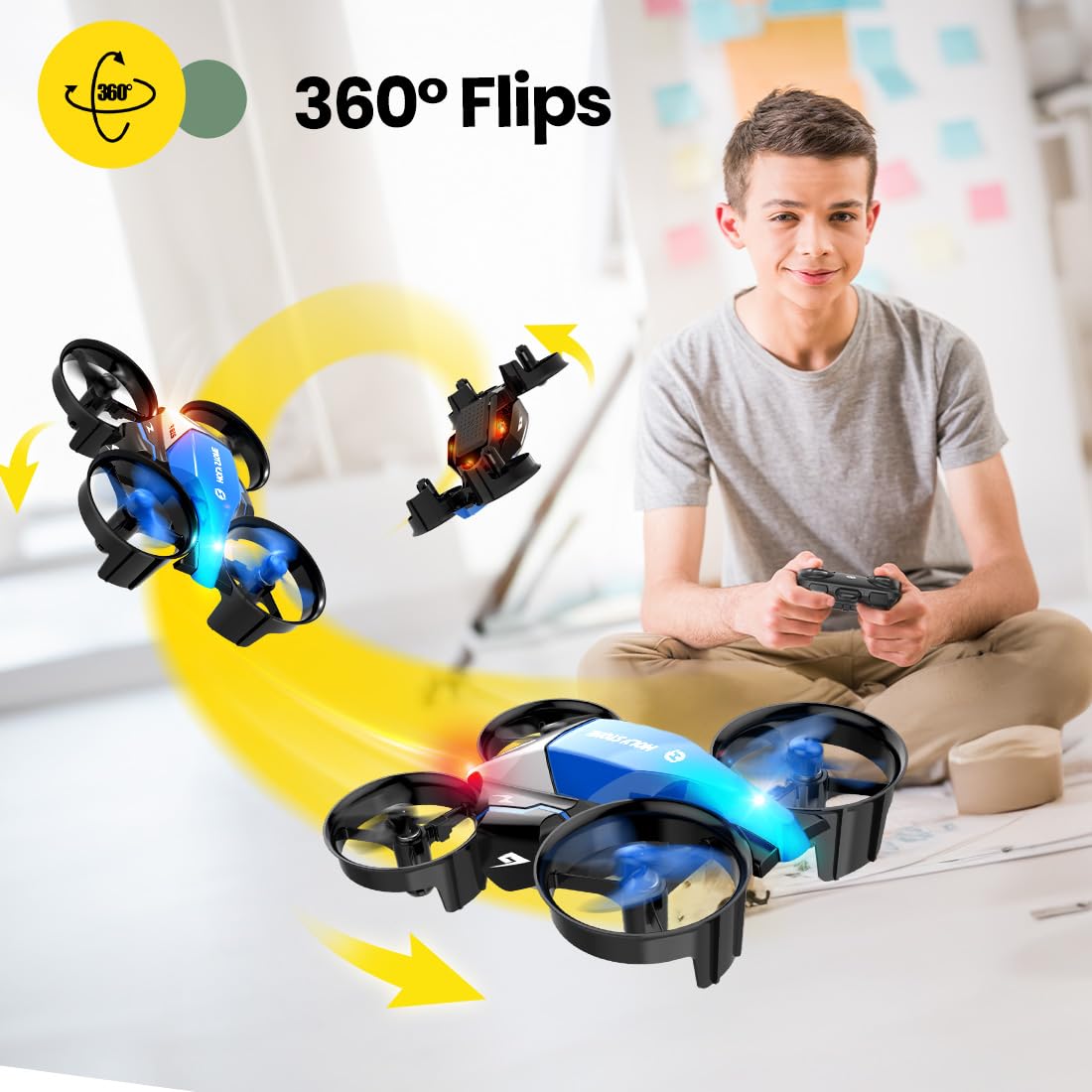 Holy Stone HS210F Mini Drone for Kids, Red & Blue, Toy Gift for Boys and Girls