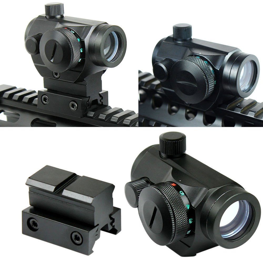 Higoo® Tactical Reflex Red/Green Dot Sight Holographic Scope with High Profile Mount fit 20mm Picatinny/Waver Rail or 11mm 11mm Dovetail