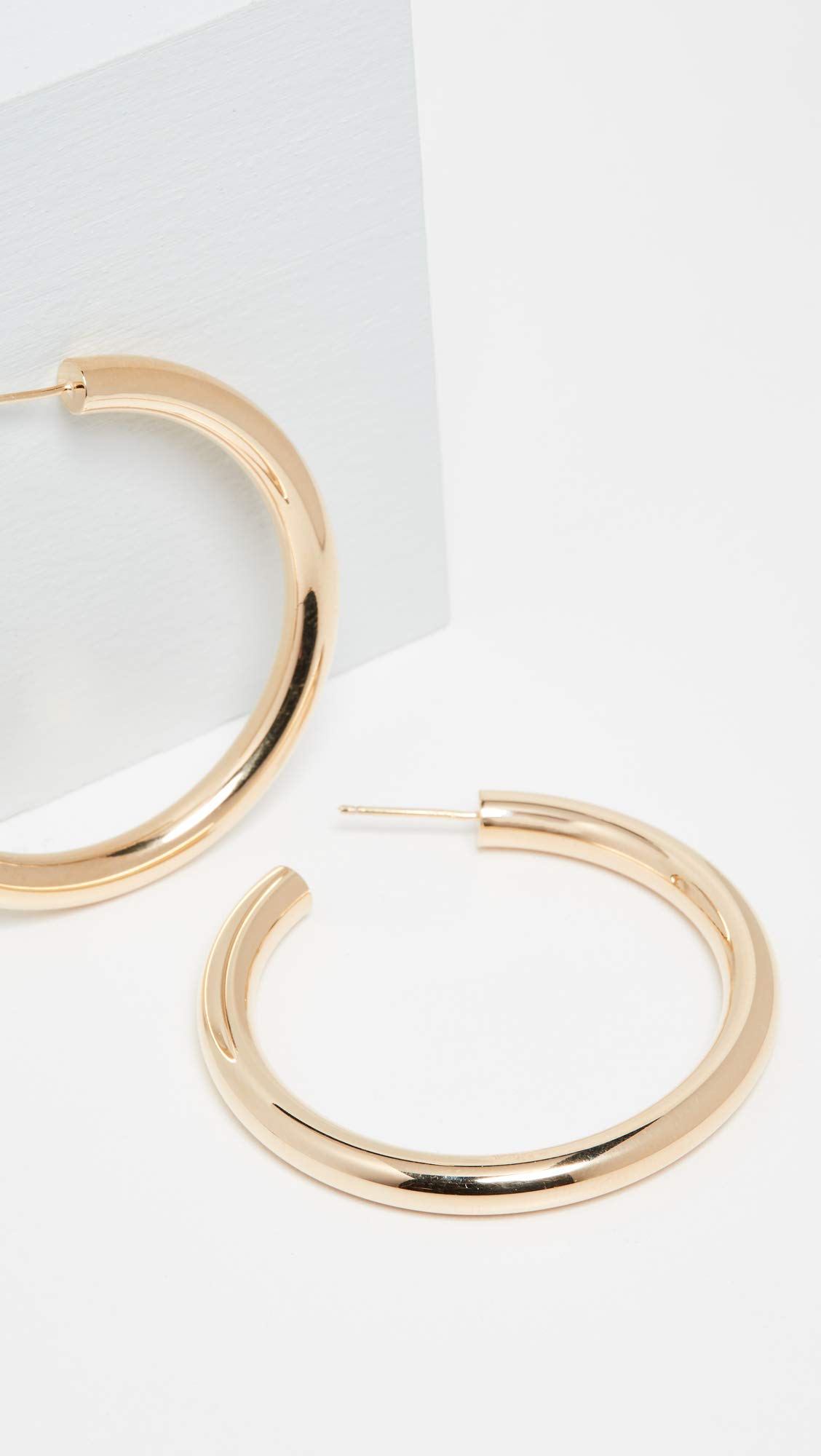 Jennifer Zeuner Jewelry Women's Lou Medium Hoop Earrings, Yellow Vermeil, One Size