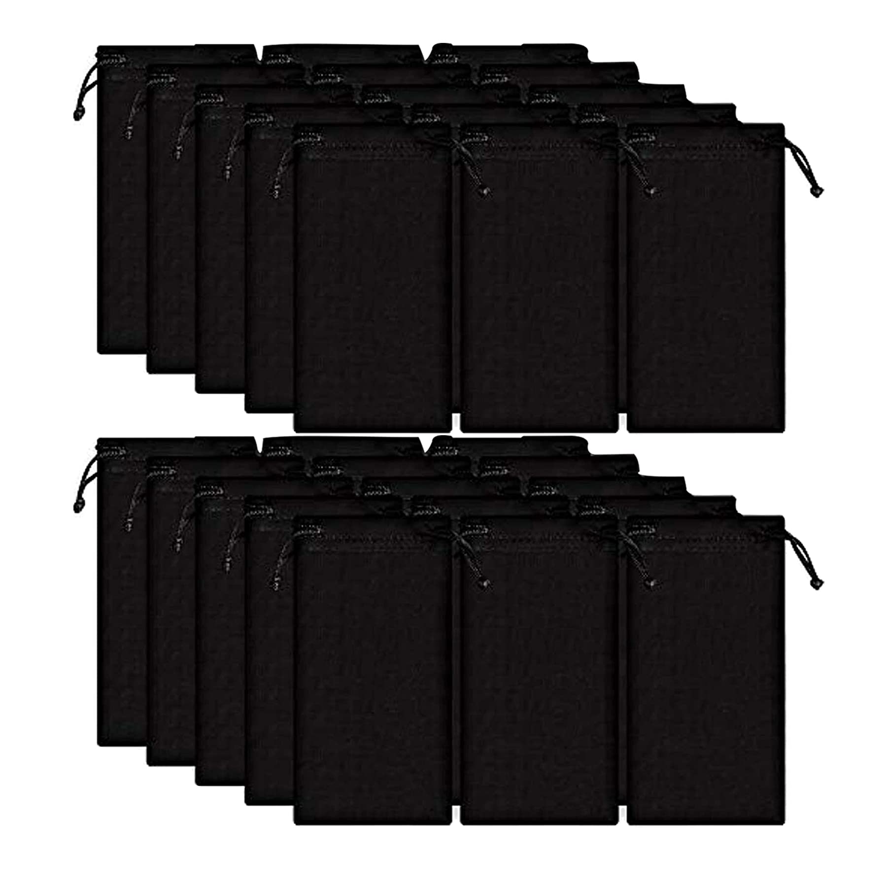 JOOTUEPO 50 Pieces Microfiber Case Pouch Bag Glasses Sunglasses Case Quality Soft,with 2 Pieces Cloth, 9.4 x 3.6 x 2.4 inches