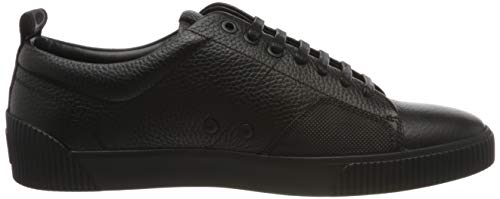 HUGO Men's Zero_Tenn_gr Low-Top Sneakers, Black 001, 6.5 Narrow