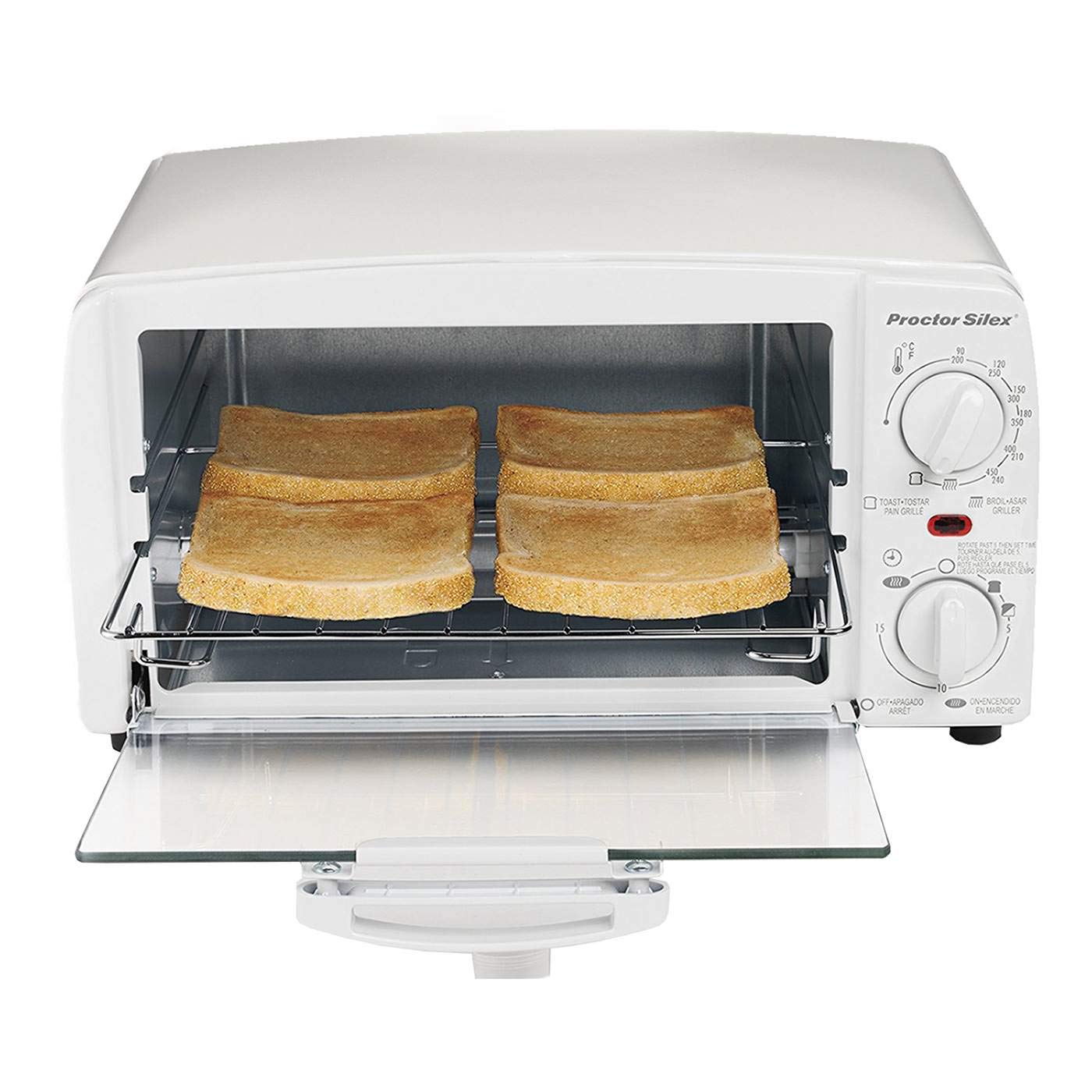 Hamilton Beach White Proctor Silex 4 Slice Toaster Oven Broiler