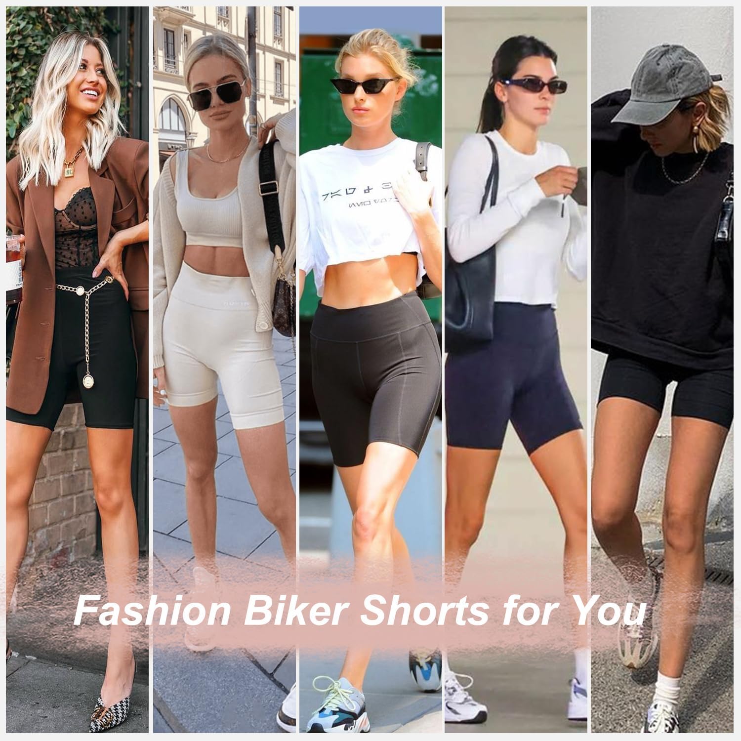 Hi Clasmix 2 Piece Workout Shorts for Women-5 Inch High Waist Pockets Buttery Soft Tummy Control Athletic Biker Gym Yoga Short Pants(2 Pack Black+Pink,Small-Medium)