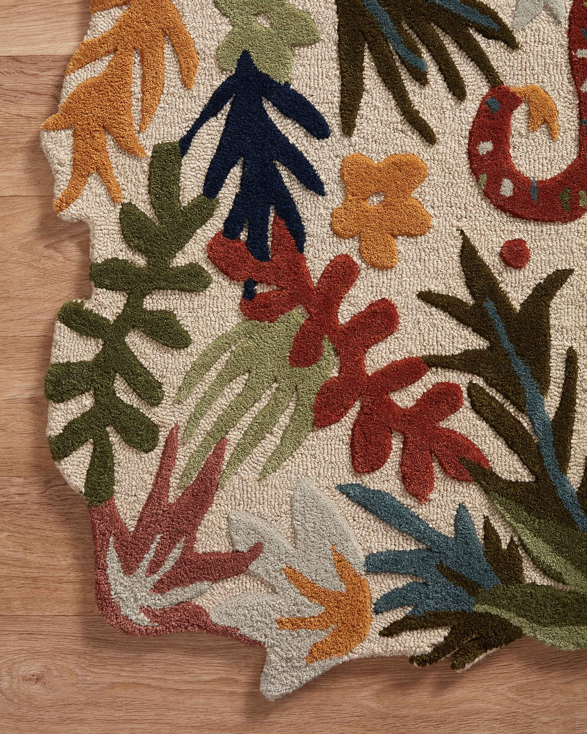 Justina Blakeney x Loloi Optimism Collection OPT-01 Ivory / Fiesta 2'-6" x 5'-0" Accent Rug