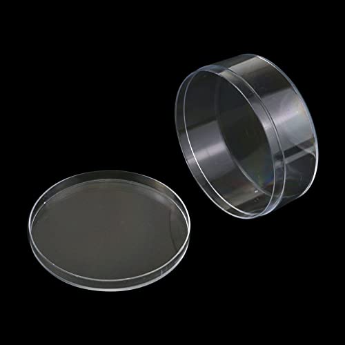 Tighall 10PCS Clear Acrylic Plastic Round Cube Organizer Acrylic Boxes for Display Clear Circle Box with Lid Containers for Candy,Beads