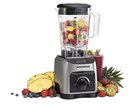 Hamilton Beach Professional 1800W Blender with 64oz BPA Free Jar, Variable Speed Dial for Puree, Ice Crush, Shakes and Smoothies, Silver (58800)