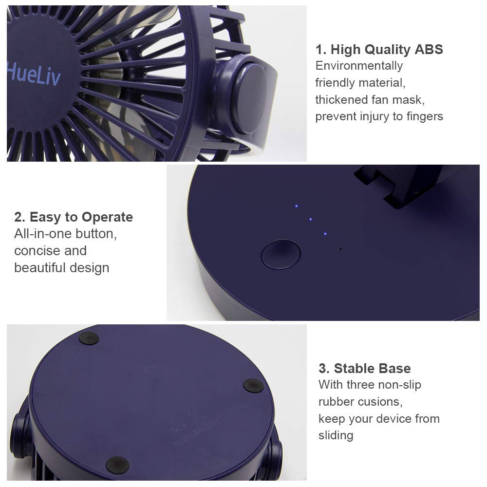 HueLiv Car Fan 12V