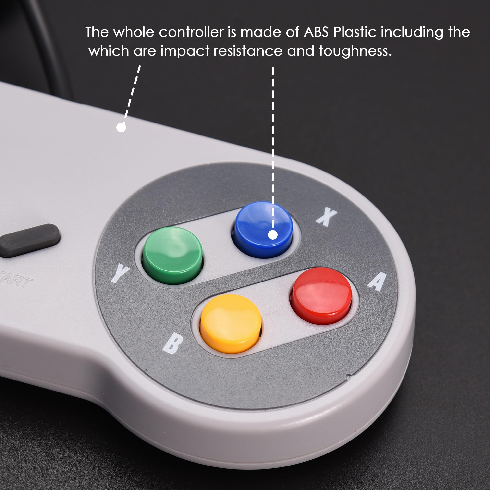 iNNEXT 2.4 GHz Wireless USB SNES Controller for Super Classic Games, Retro USB PC Controller Compatible for Windows PC MAC Linux Genesis Raspberry Pi Retropie Emulator [Plug & Play] [Rechargeable]