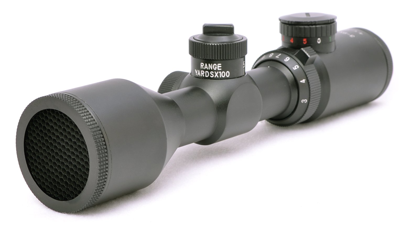 Hammers Compact Short Rifle Scope 3-9x42 GDT w/Extended Eye Relief, Rings, Honeycomb Anti-Reflection Filter, Flip Open Lens Caps