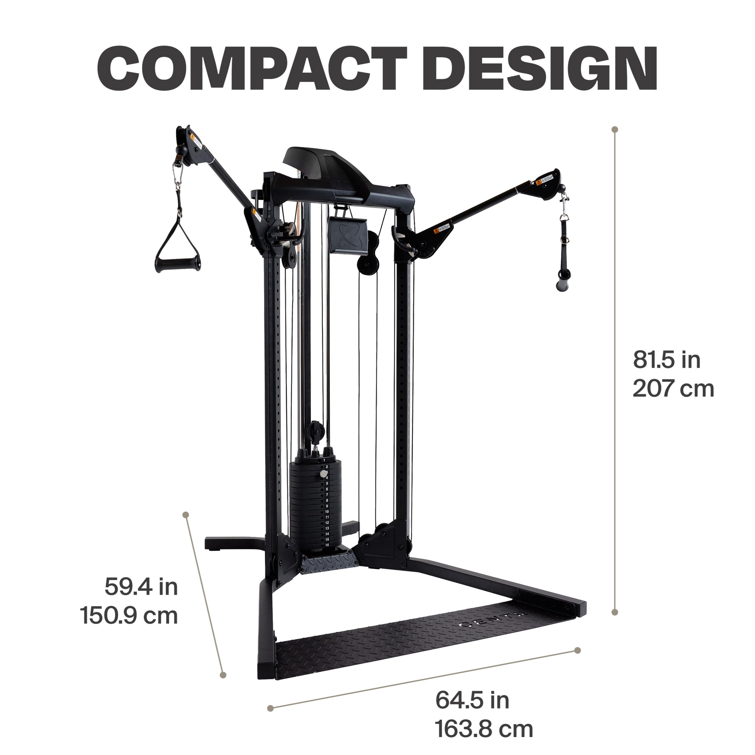 Home Gym Functional Trainer - Multifunctional Cable Machine Home Gym System - Workout Weight Machine for Strength Training - Full Body Compact Exercise & Fitness Equipment Set