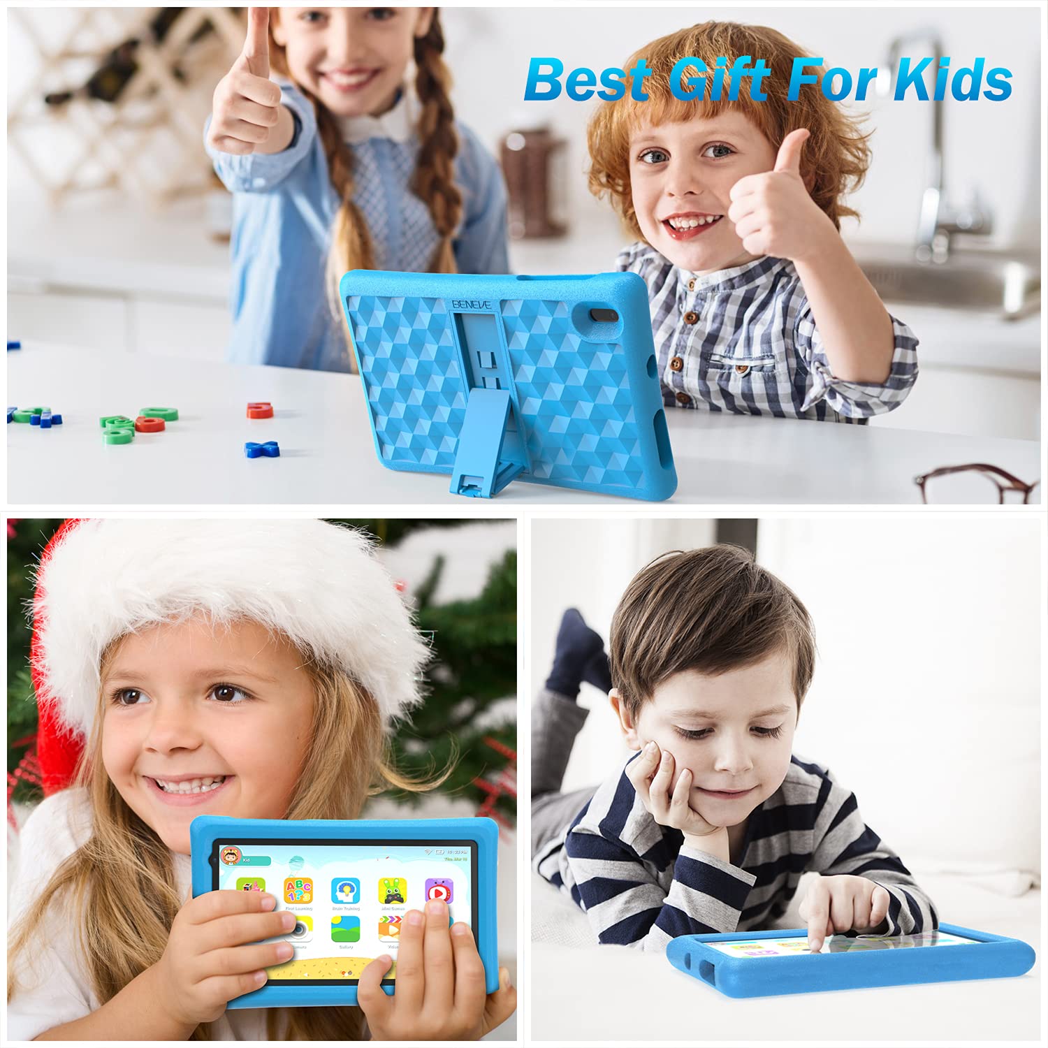 Kids Tablets, 7 inch Tablet for Kids Toddlers, Android Kids Tablet Children Tablet 2GB+32GB with Parental Control, Bluetooth, WiFi, Dual Camera, Google Play Store Pre Installed (Blue)