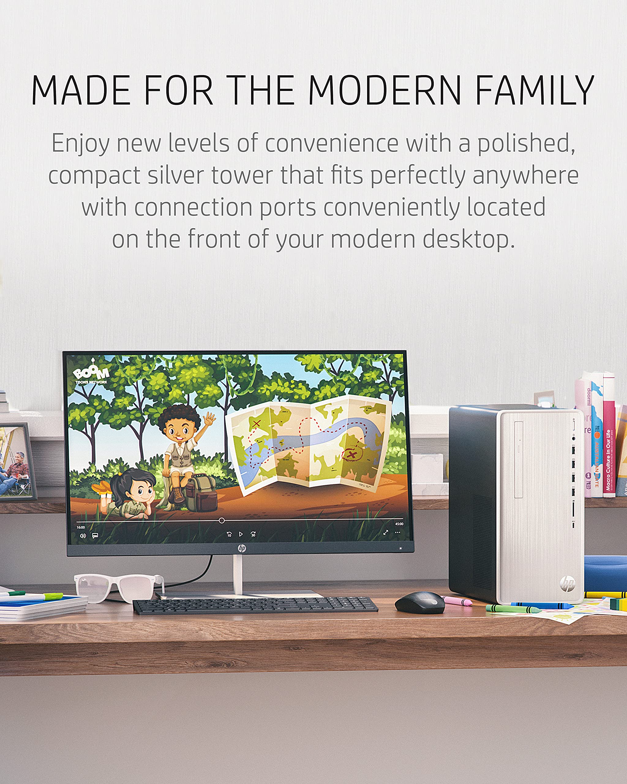 HP Pavilion Desktop PC, 11th Gen Intel Core i7-11700 Processor, 16 GB RAM, 256 GB SSD, 1 TB SATA Hard Drive, Windows 11, Wi-Fi 6 & Bluetooth 5.0 Combo, 9 USB Ports, Sleek Tower (TP01-2070, 2021)