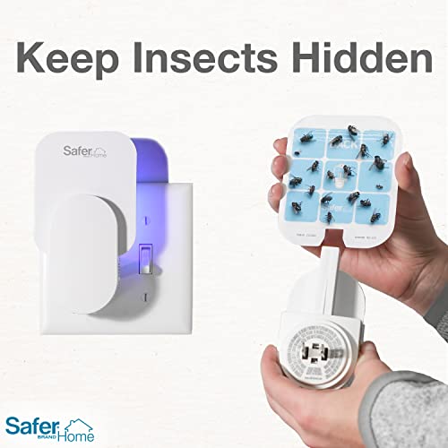 Safer Home SH502 Indoor Plug-In Fly Trap for Flies, Fruit Flies, Moths, Gnats, and Other Flying Insects β 400 Sq Ft of Protection