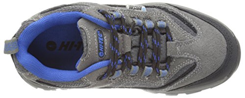 Hi-Tec Unisex-Child Hillside Low WP Jr-K, Charcoal/Blue/Black, 1 M US Little Kid
