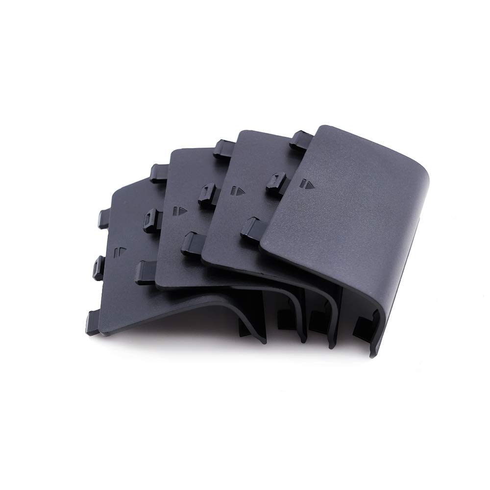 Hukado Replacement Battery Back Cover for Xbox One, Battery Cover Door for Xbox One, Xbox One S Controller, Repair Shell Cover Part for Xbox Wireless Controller (Black, 4 Pack)