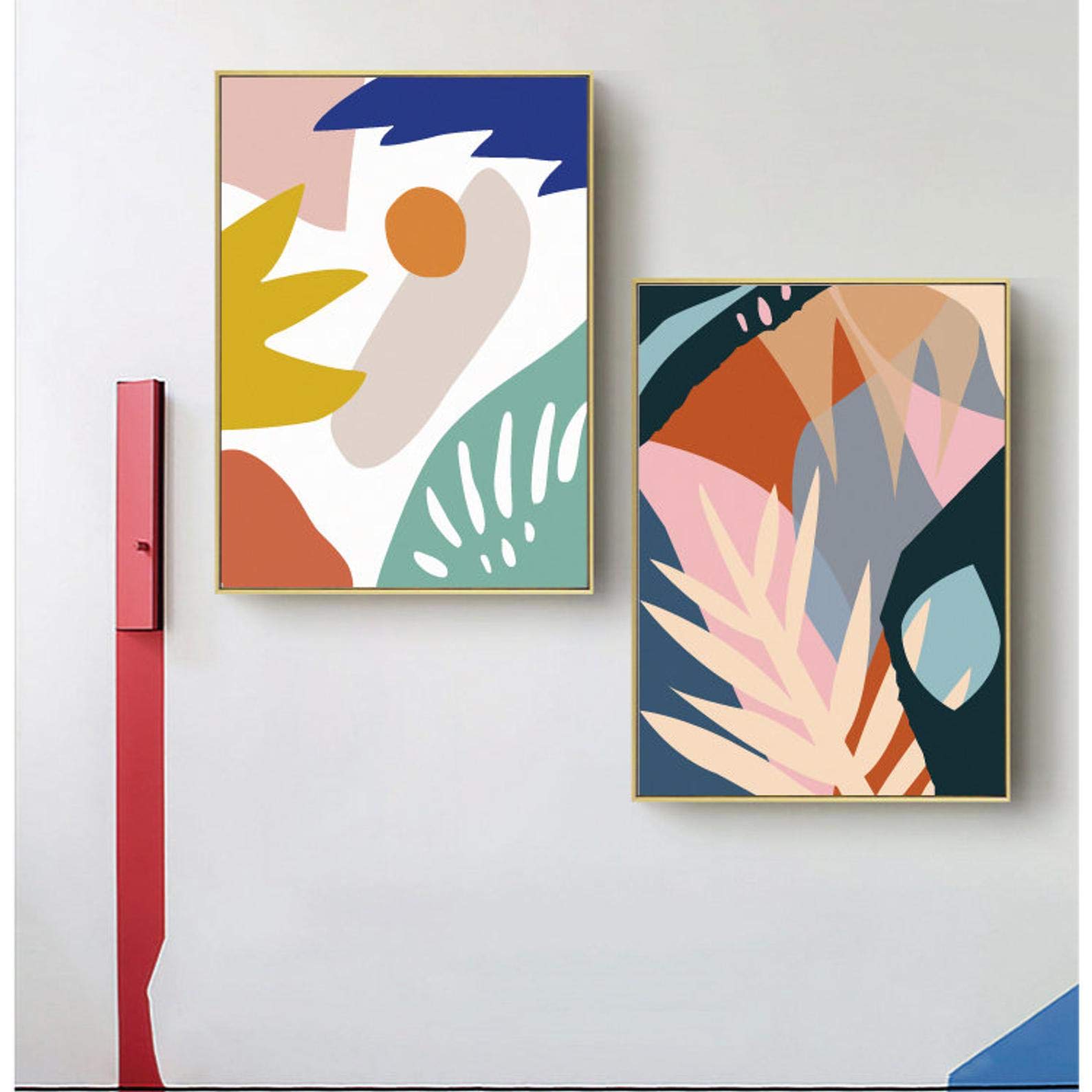 iMagitek Set of 6 Unframed Colorful Modern Abstract Minimalist Retro Pop Wall Art Poster (8" x 10")