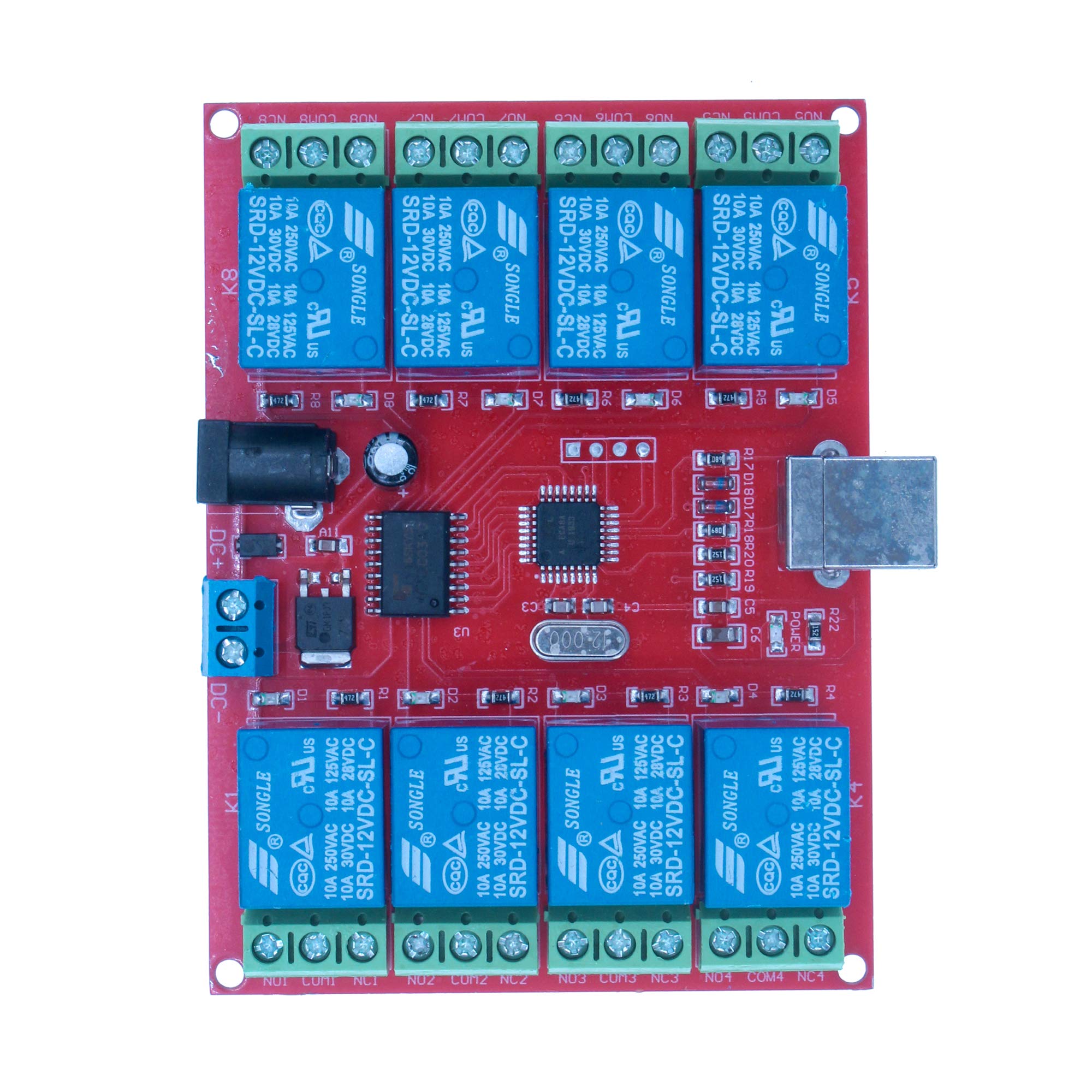HUABAN 12V 8 Channel USB Relay Module Computer Control Switch Drive Free for Smart Controller