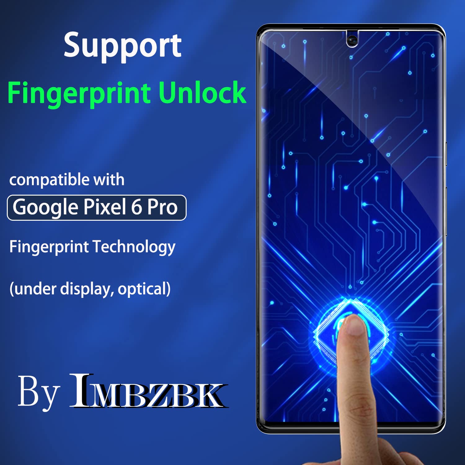 IMBZBK [3+2] for Google Pixel 6 Pro 5G Screen Protector [Not Glass Protector], 3 Pack HD Flexible TPU Film with 2 Pack Glass Camera Lens Protector, Case Friendly, Bubble Free, Easy Installation