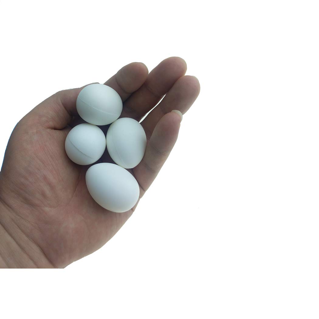 Huwaimi 13g Solid Plastic Eggs Dummy Eggs for Racing Pigeons (White 42pcs)