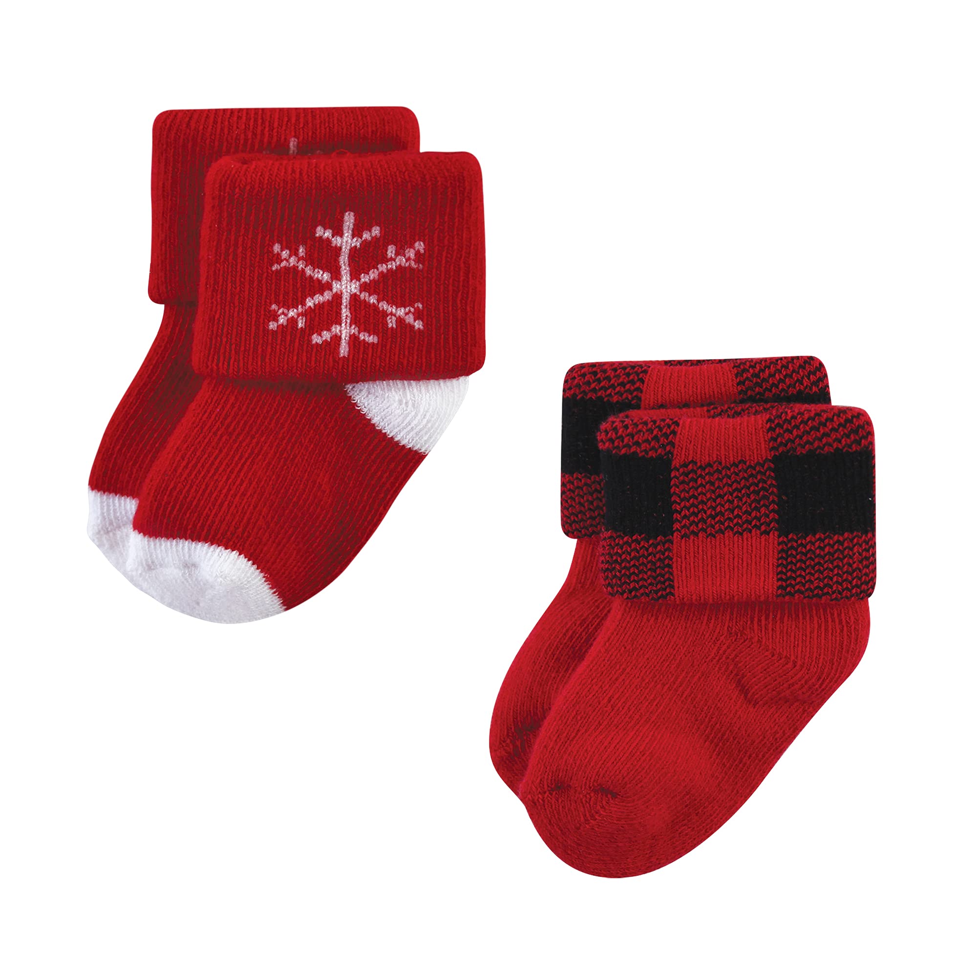 Hudson Baby Unisex Baby Cotton Rich Newborn and Terry Socks, 12 Days of Christmas, 6-12 Months