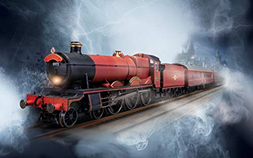 Hornby Hobbies Warner Brother's Harry Potter Hogwarts Express Electric Model Train Set HO Track with US Power Supply R1234M, Red & Black