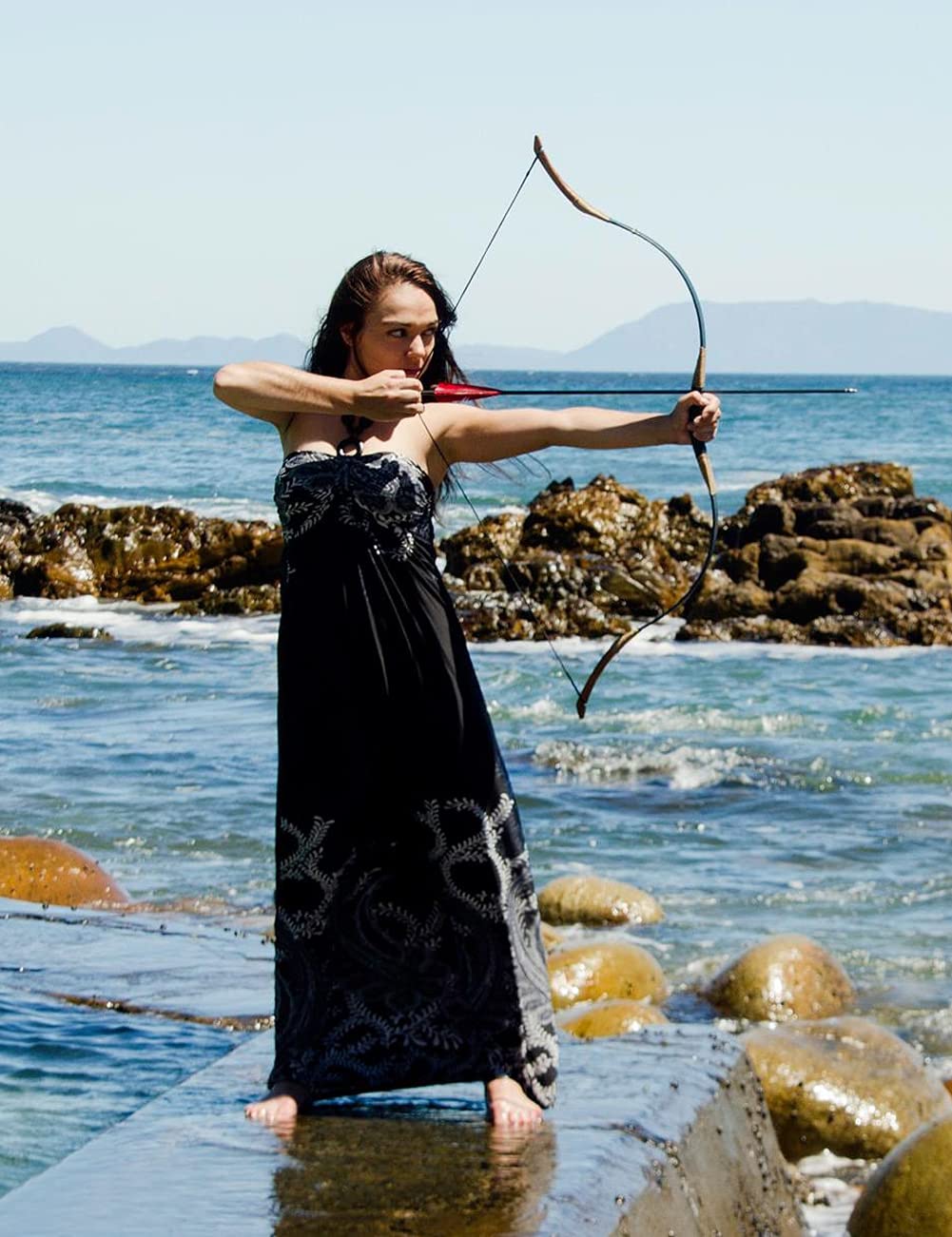 Hungarian Style Handmade Longbow Flagella Recurve Horsebow Archery 60LB
