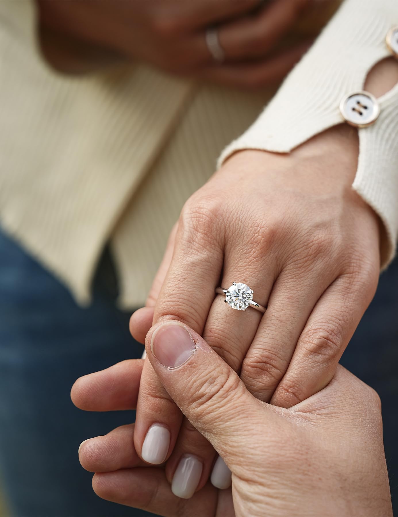IMOLOVE 3ct Moissanite Engagement Ring Wedding Solitaire Ring for Women Lab Created Diamond Promise Ring for her-7-3CT