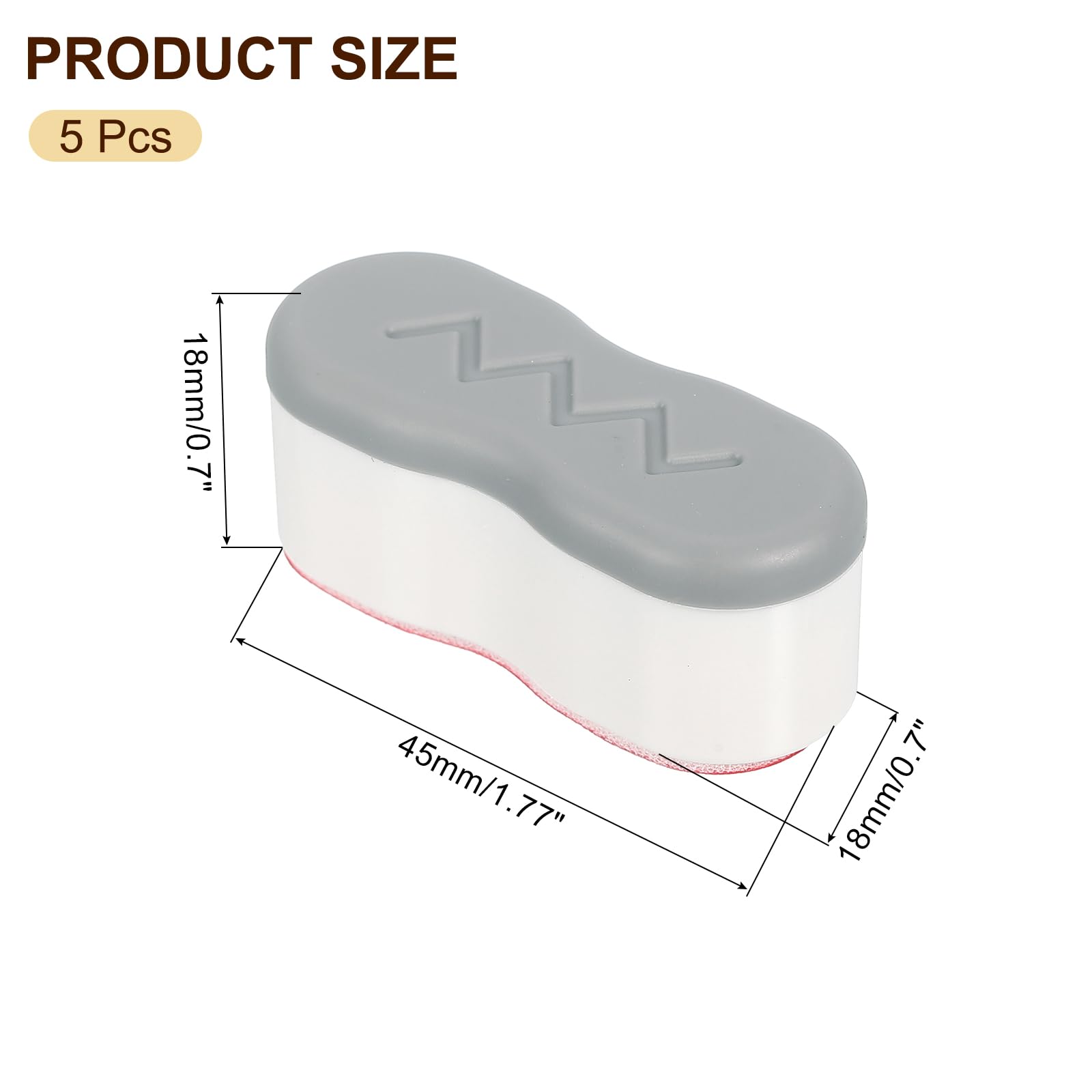 uxcell 5 Pcs Toilet Seat Bumper Kit, 18mm Thickness Bidet Bumpers Pads Rubber Curved Seat Spacer Replacement with Strong Adhesive for Toilet Cover
