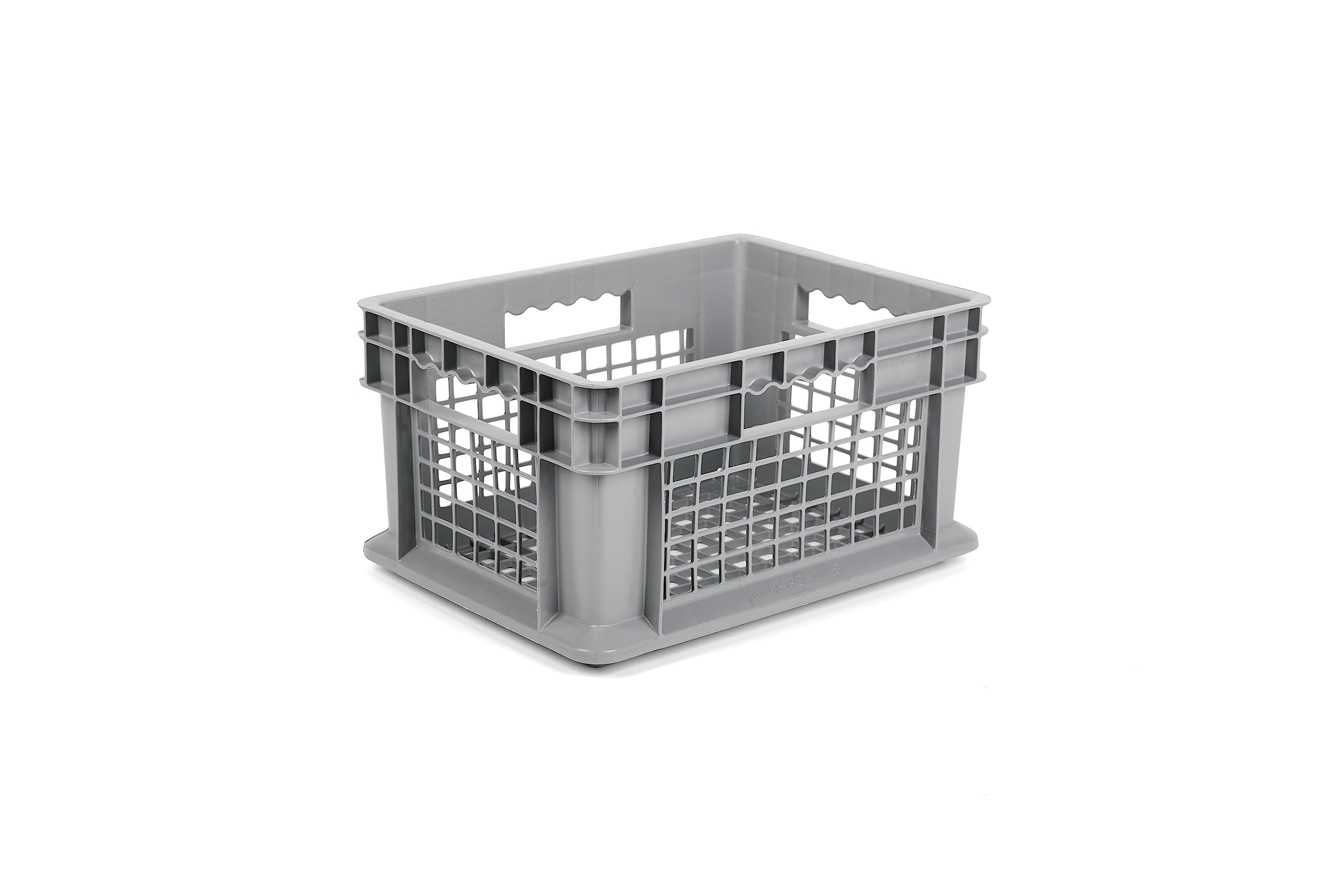 Hudson Exchange 12 x 16 x 8 (1 Pack) Mesh Straight Wall Handled Storage Container Tote, Gray