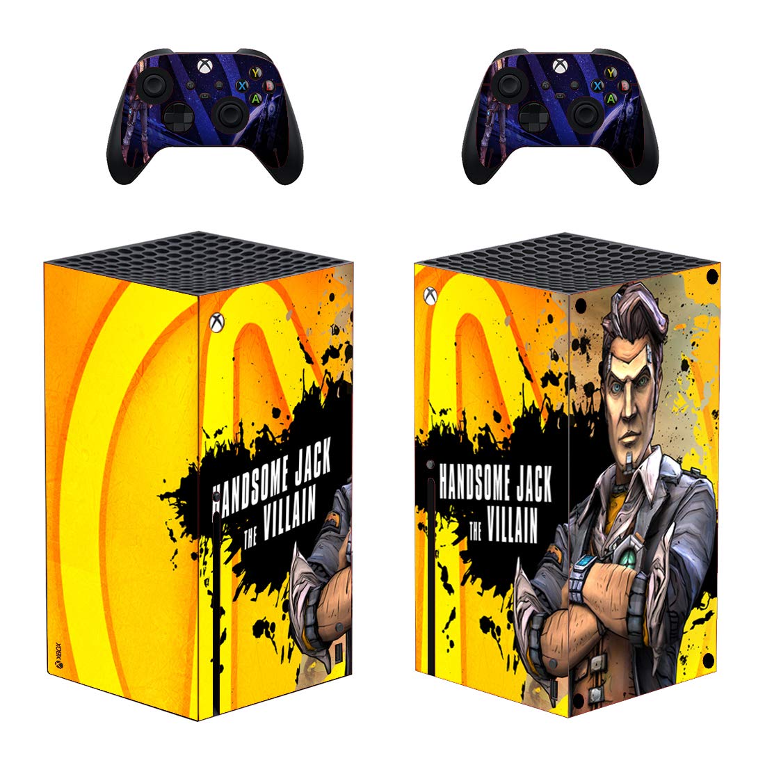 KAJAL MANI X-box-One-Series X Skin Set Challenger Game HD Printing Faceplate Protective for Console, Controller Skin Decal