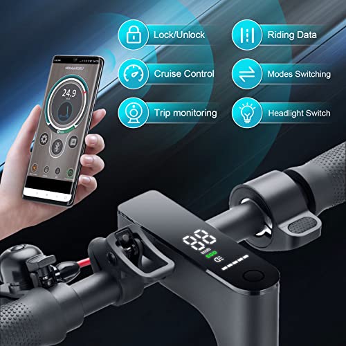 iScooter MAX Electric Scooter - 500W Motor, 22 Miles Range, Up to 21 MPH Top Speed, 10" Solid Tires, Dual Suspensions, UL Certified Folding Electric Scooter for Adults