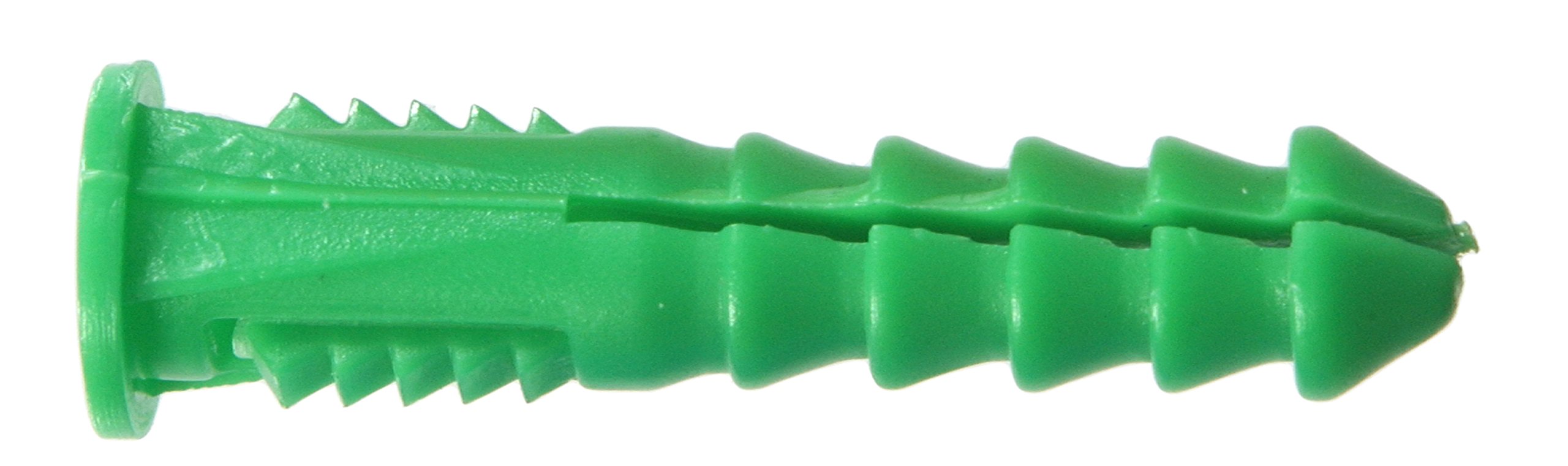 Hillman 370332 Ribbed Plastic Anchor, 12-14-16 X 1-1/2-Inch, Green, 50-Pack