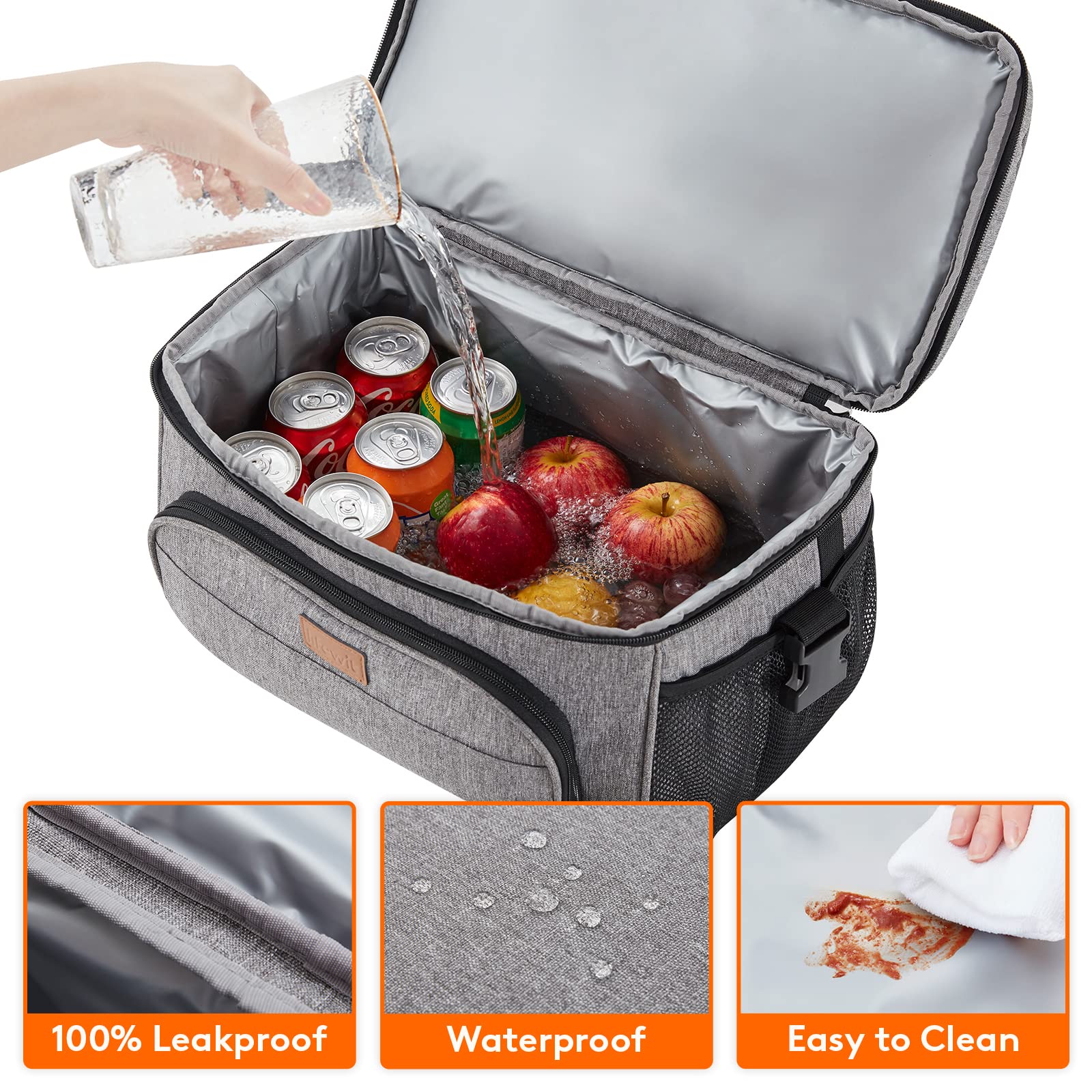 Lifewit 20L Cooler Bag, Bundle with 20L Cooler Bag, Grey