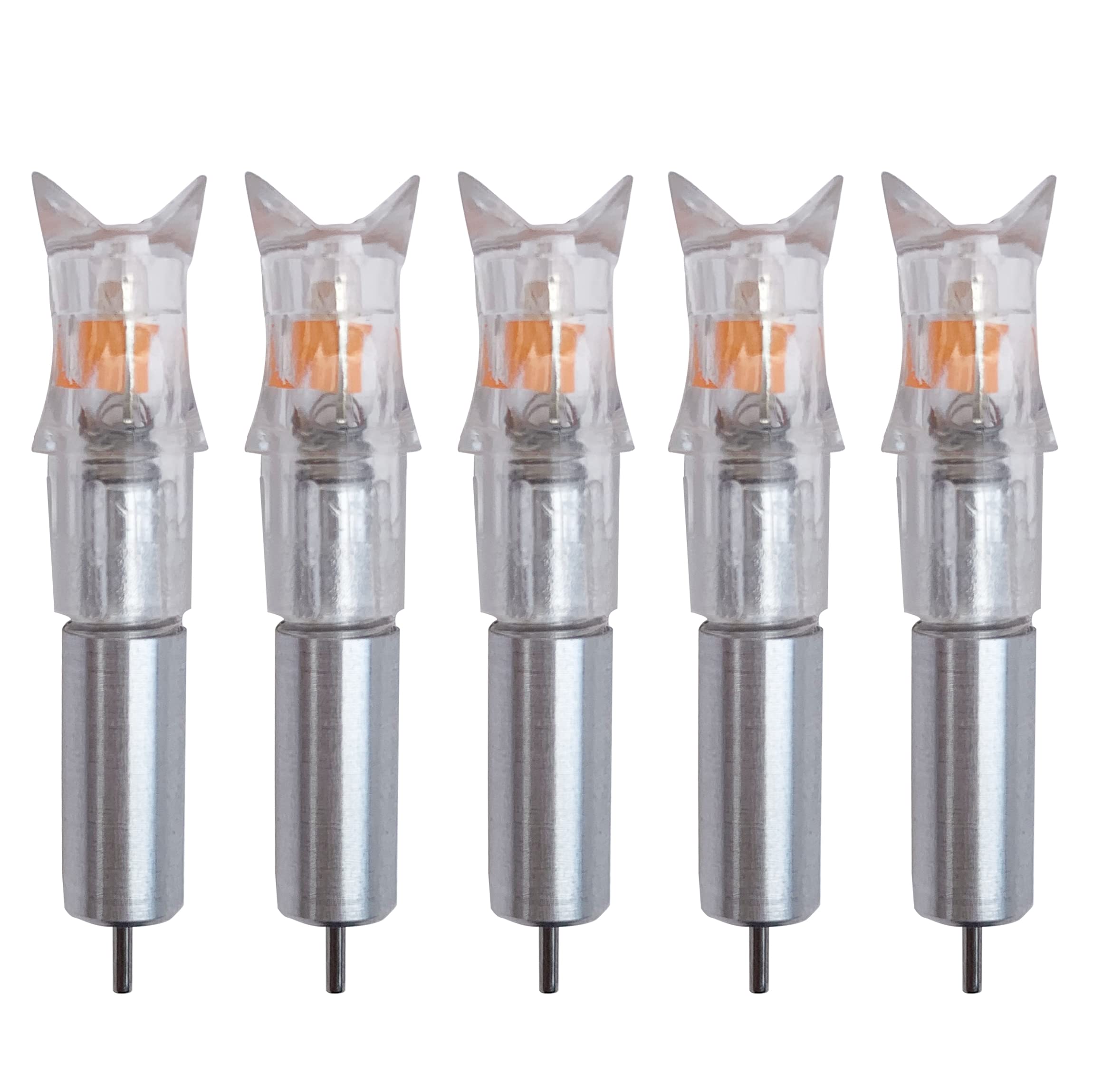 Lighted Nocks for Crossbow Arrow Bolts (Pack of 5), Crescent LED Crossbolts End .300" Inside Diameter for Archery Hunting (Red)