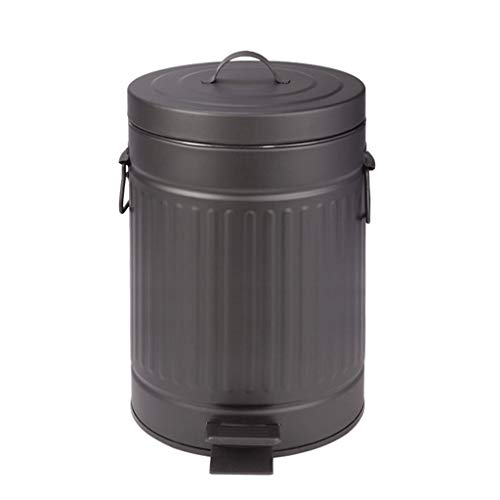 TKFDC Stainless Steel Kitchen Trash Can with Oval Design and Step Pedal |Storage with Removable Plastic Trash Bin Liner, (Color : D)