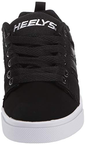 Heelys unisex child Racer 20 Wheeled Heel Shoe, Black-t, 5 Big Kid US