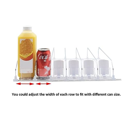 Refrigerator Soda Can Organizer, Drink Automatic Pusher Glide ABS Width White for Supermarkets (38cm)