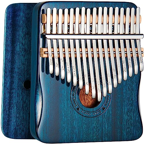 Kalimba Thumb Piano 17 Keys (Mahogany Blue color)