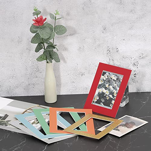 uxcell 9.9" x 9.9" Picture Mat, Core Bevel Cut Frame Mattes for 8" x 8" Photos Pictures Artwork Painting Display, White 5 Pcs