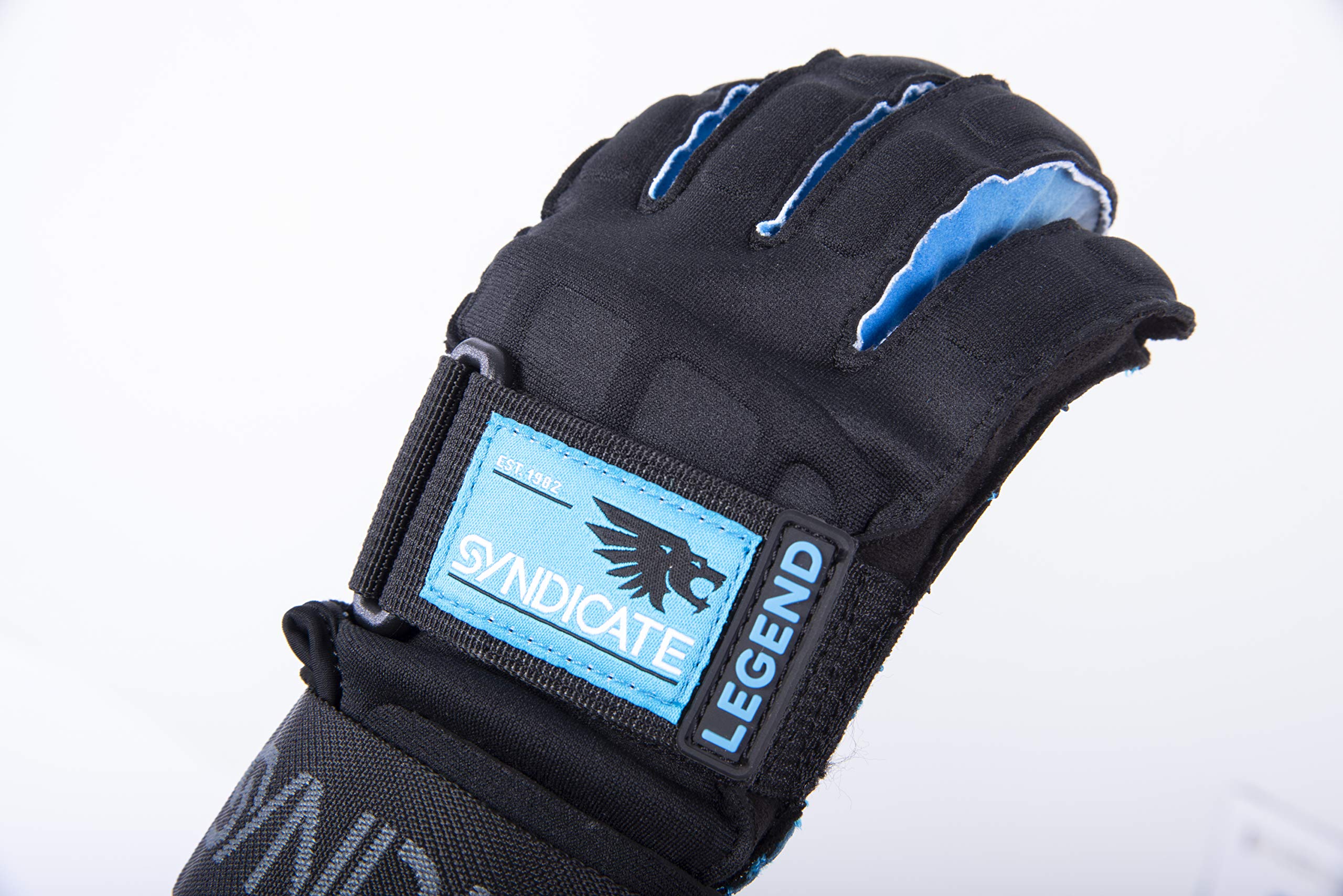 HO Syndicate Legend Inside Out Mens Waterski Gloves Black/Blue Sz M