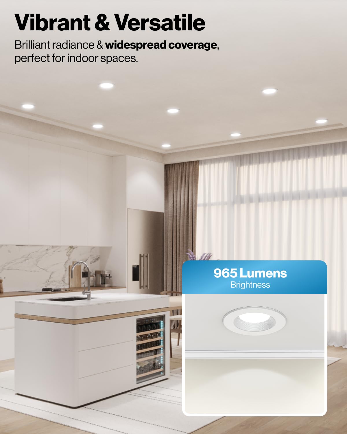 Sunco 96 Pack Retrofit LED Recessed Lighting 6 Inch, 5000K Daylight, Dimmable Can Lights, Smooth Trim, 13W=75W, 965LM, Damp Rated - UL Certified