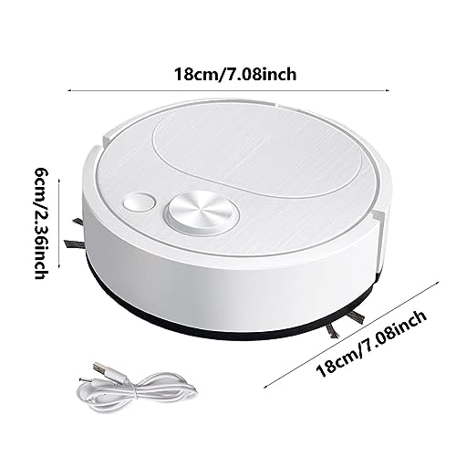 HONUNG Sweeping Robot Vacuum Cleaner, Ultra-Quiet 3-in-1 Mini Cleaning Machine, Multifunctional Suction Robotic Vacuums USB Charging Household Vacuum Cleaner for Home Cleaning