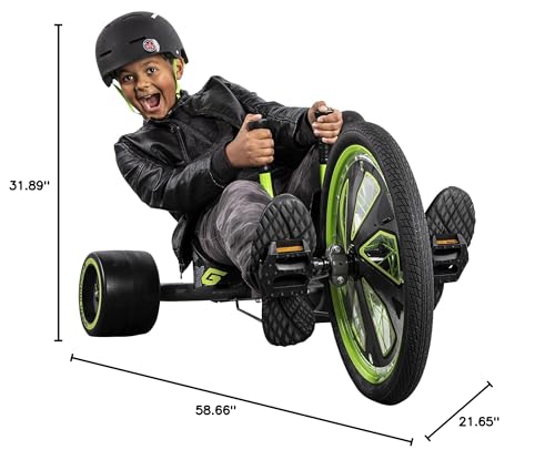 Huffy Green Machine 20” Drift Trike for Kids,Grey