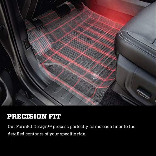 Husky Liners Weatherbeater Floor Mats | Fits 2012 - 2016 Ford F-250/F-350 Crew Cab w/DS Ft Rest & w/o Manual Transfer Case Shifter | Front & 2nd Row, 3-pc Black - 99711